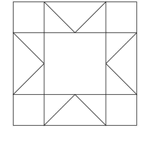 Sawtooth Star Block Outline Digital File – Quilted Joy