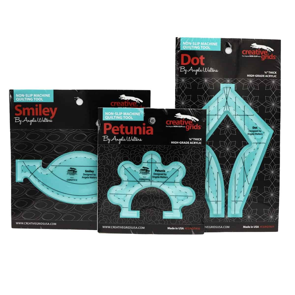 Machine Quilting Rulers Designed by Angela Walters - Set of 3 – Quilted Joy