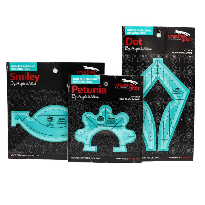 Machine Quilting Rulers Designed by Angela Walters - Set of 3 – Quilted Joy